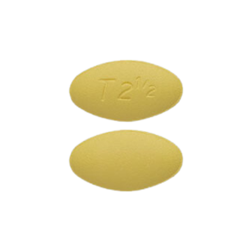 TADALAFIL 2.5 MG TABLET | YELLOW (LIGHT YELLOW TO YELLOW) OVAL T 2 ...